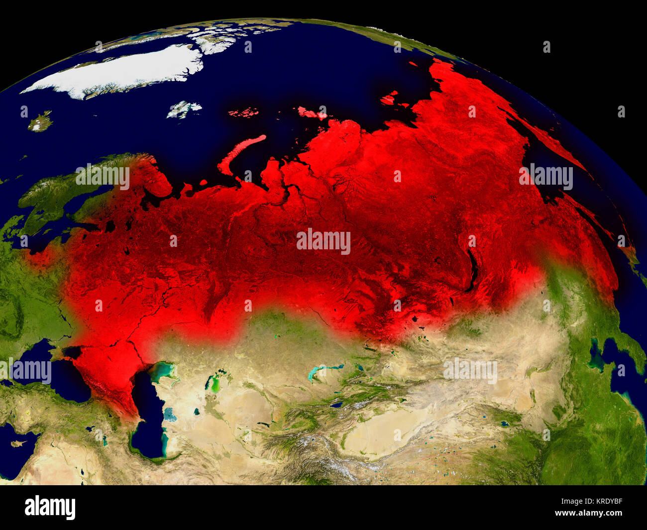 Russia satellite map hi-res stock photography and images - Alamy