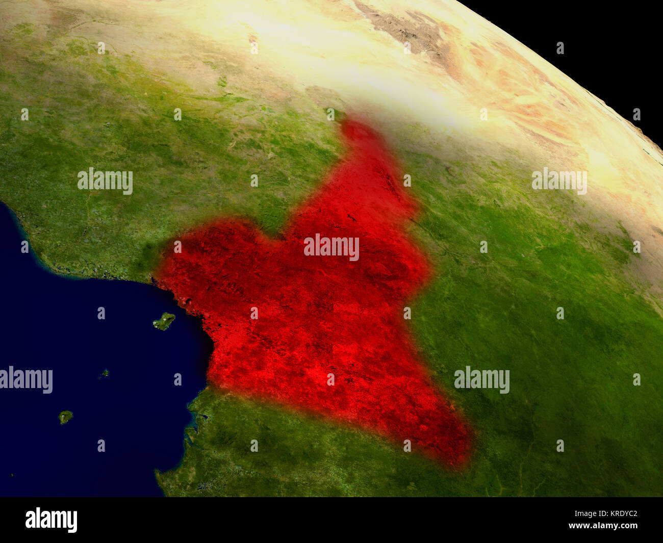 Cameroon from space Stock Photo - Alamy