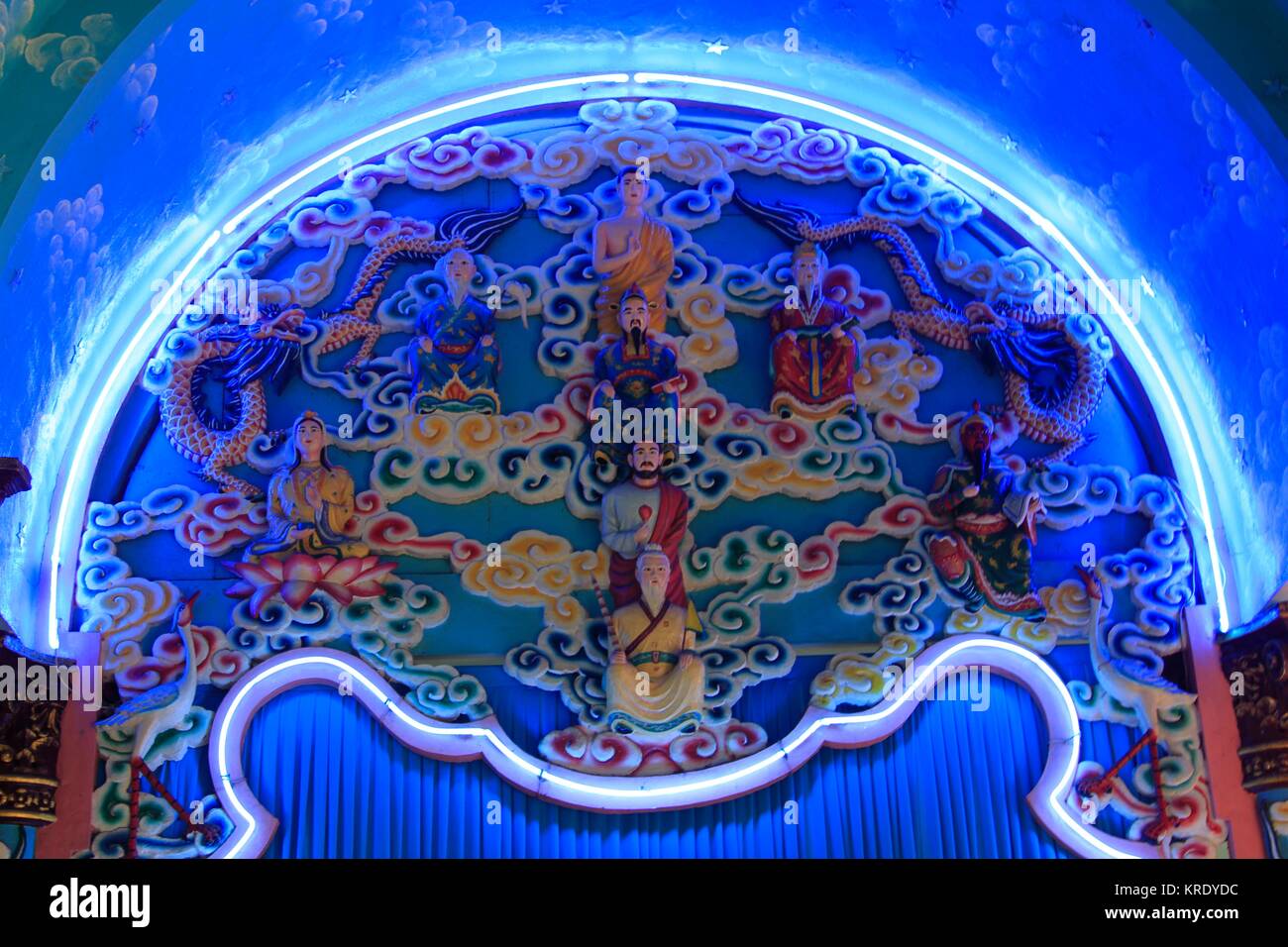 All the Deities worshiped by the Cao Dai religion, Mekong Delta ...