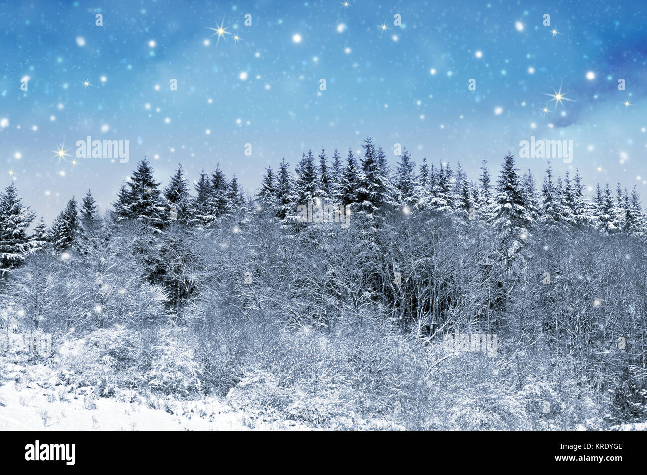 Winter landscape with snow in the mountains Germany Stock Photo - Alamy