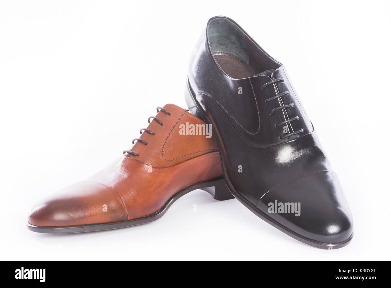 Men shoes collection - different color shoes on a white background ...