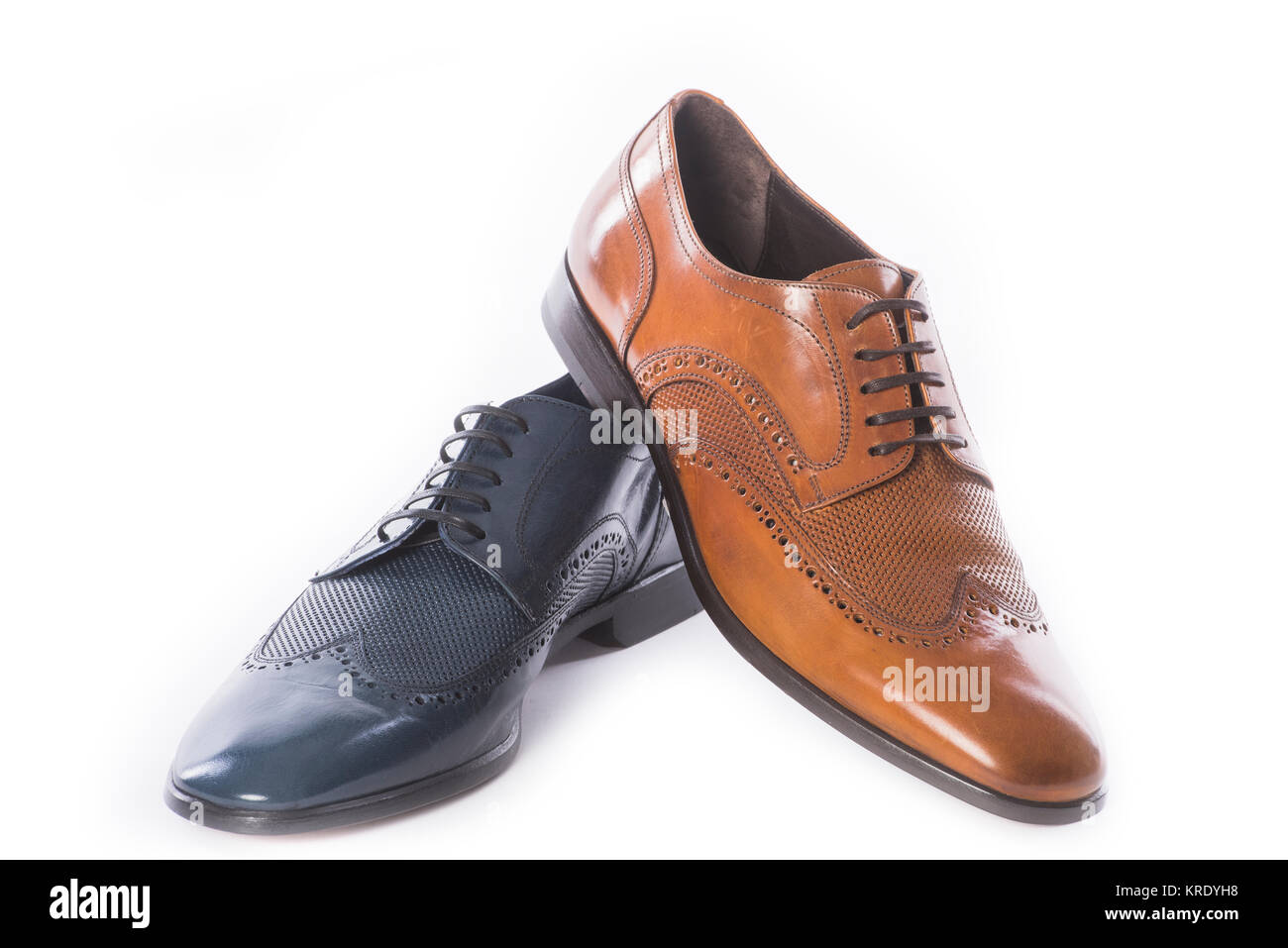 Men shoes collection - different color shoes on a white background ...