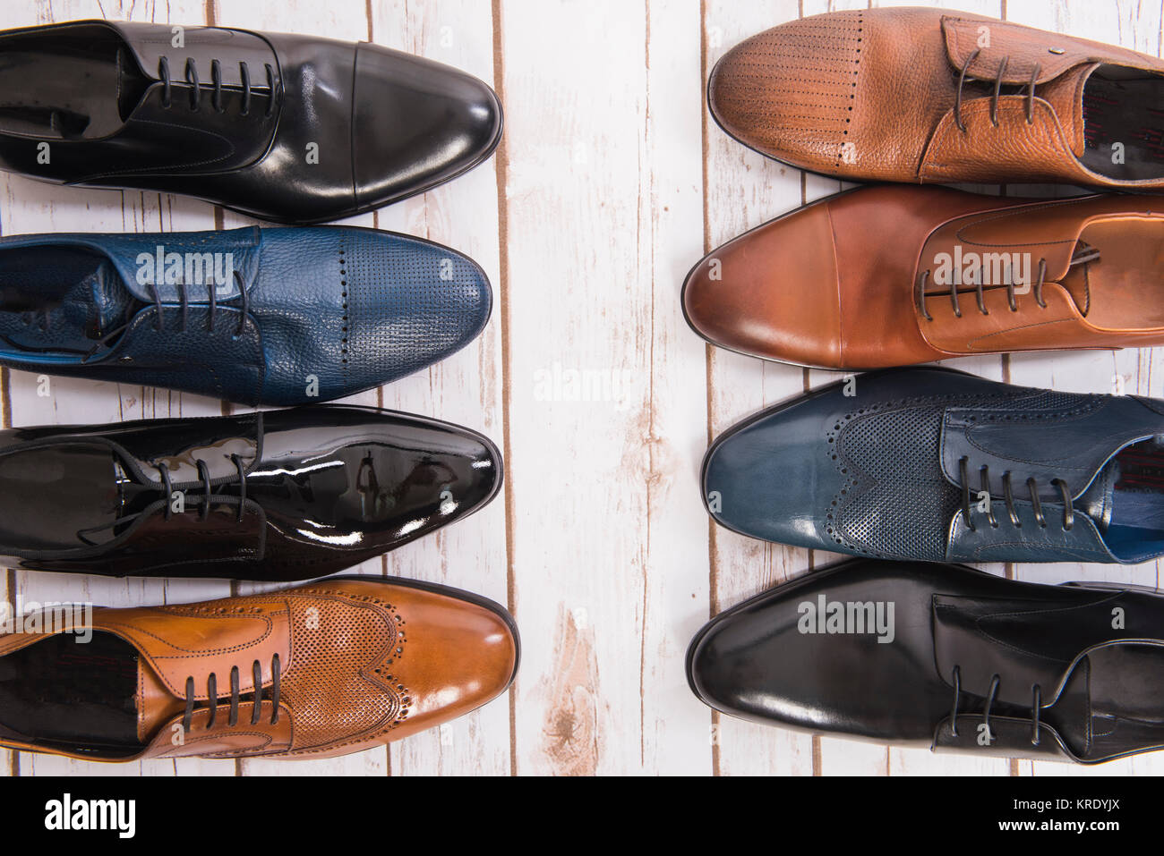 Men shoes collection - different models and colors Stock Photo - Alamy