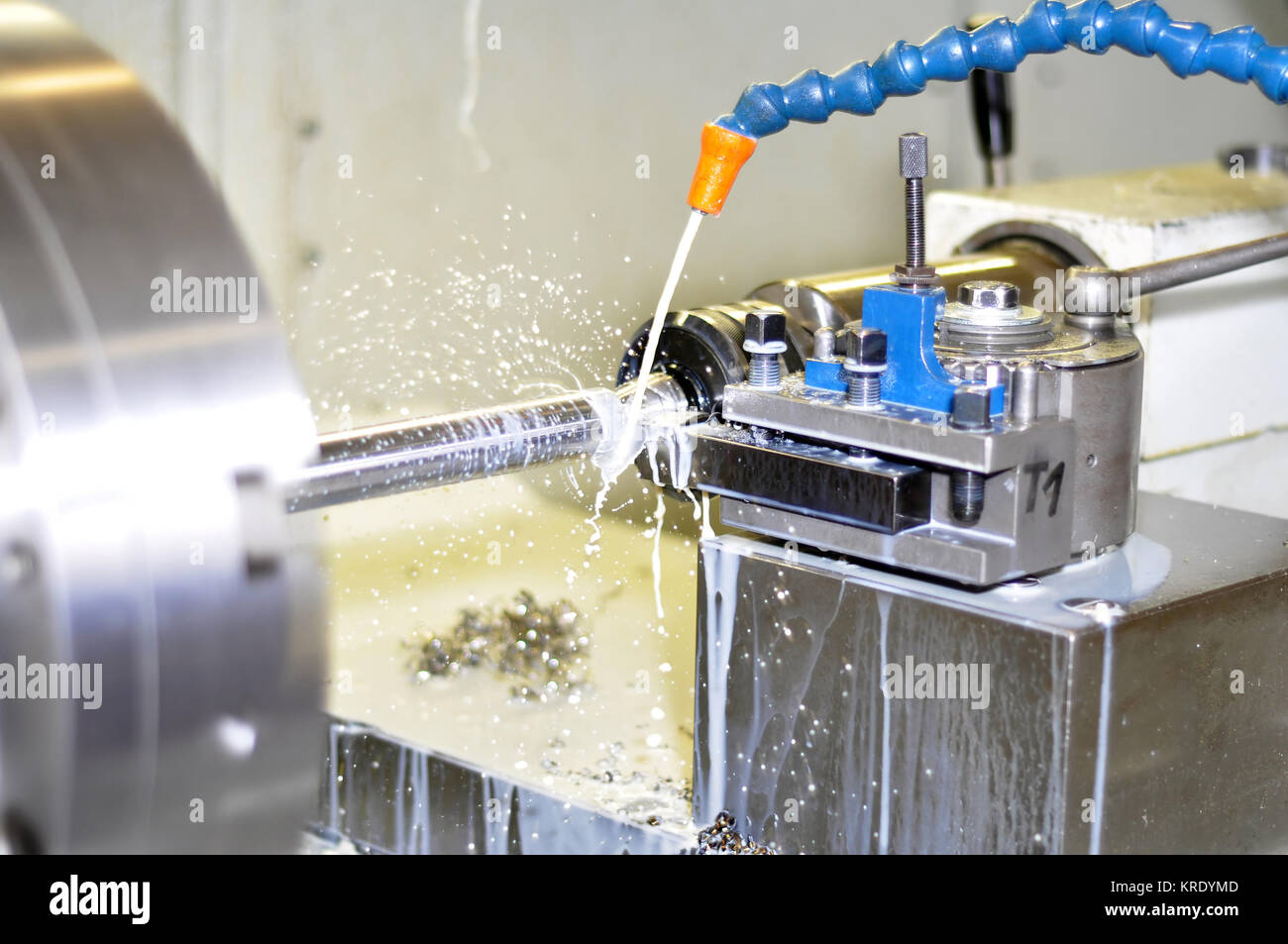 cnc turning machine Stock Photo - Alamy