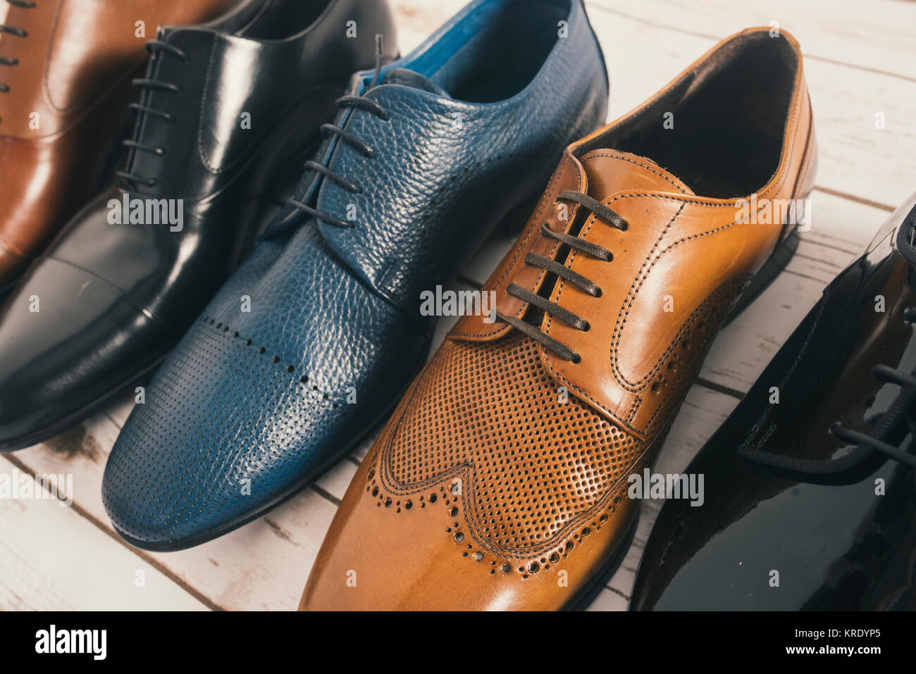 Men shoes collection - different models and colors Stock Photo - Alamy