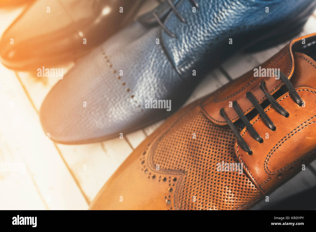 Men shoes collection - different models and colors Stock Photo - Alamy