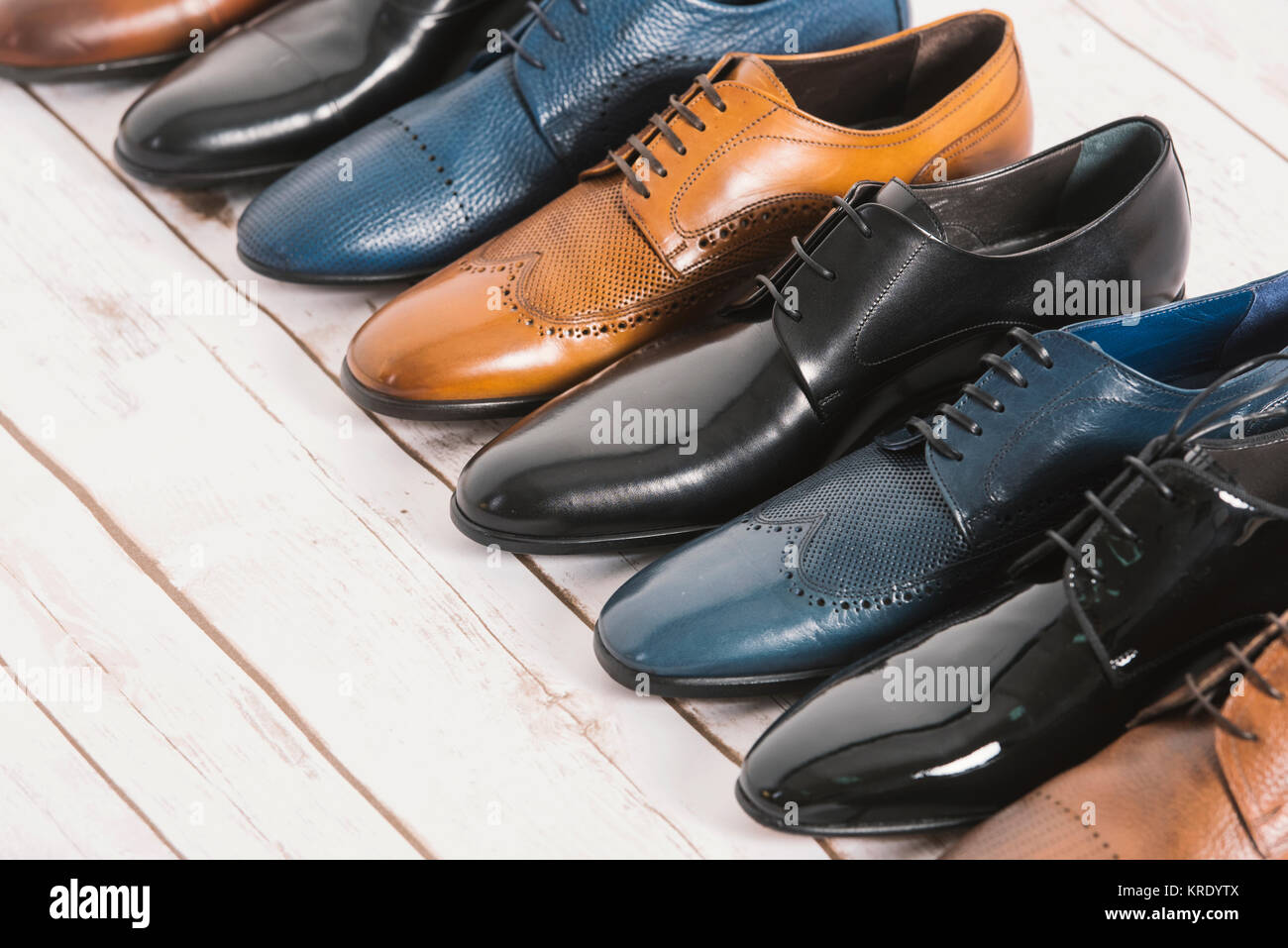 Men shoes collection - different models and colors Stock Photo - Alamy