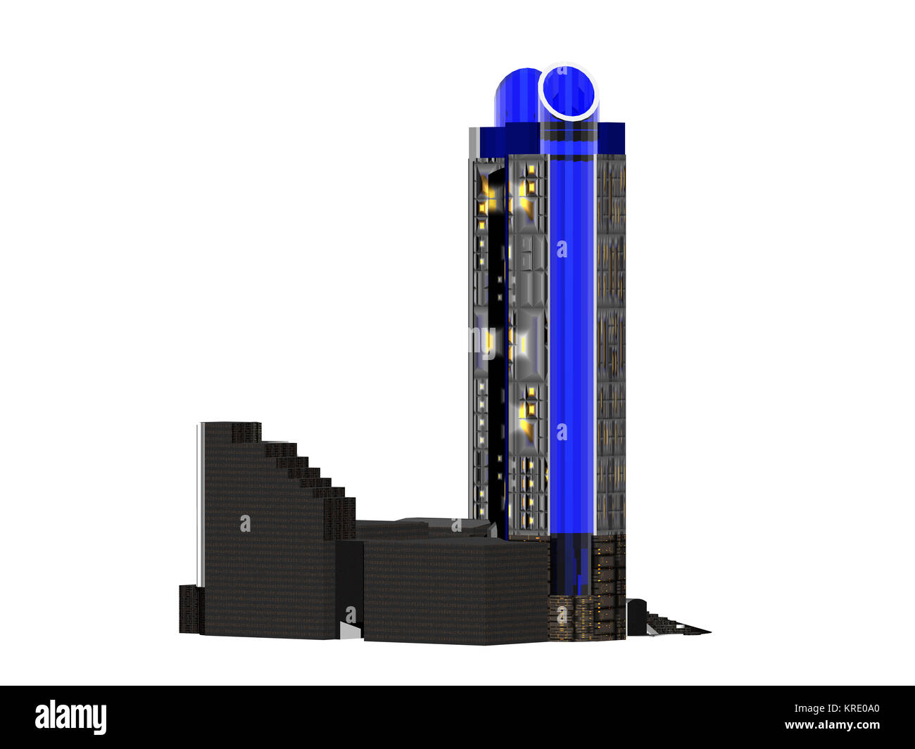 High rise building office block Cut Out Stock Images & Pictures - Alamy