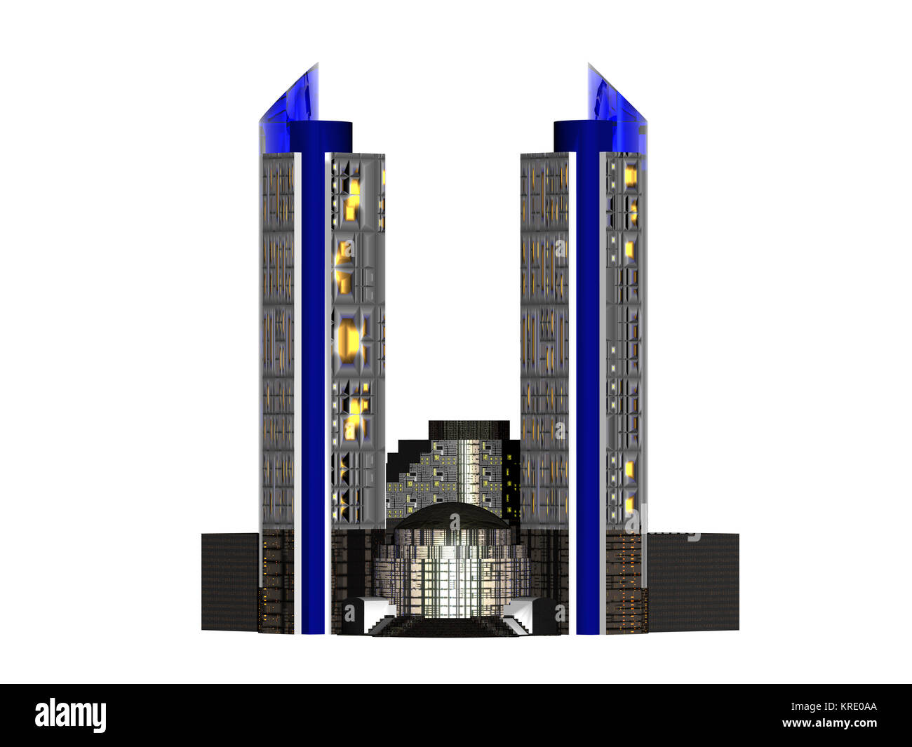 High rise office towers Cut Out Stock Images & Pictures - Alamy