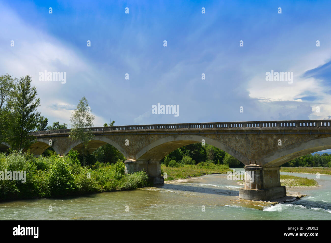 bridge over the drome Stock Photo - Alamy