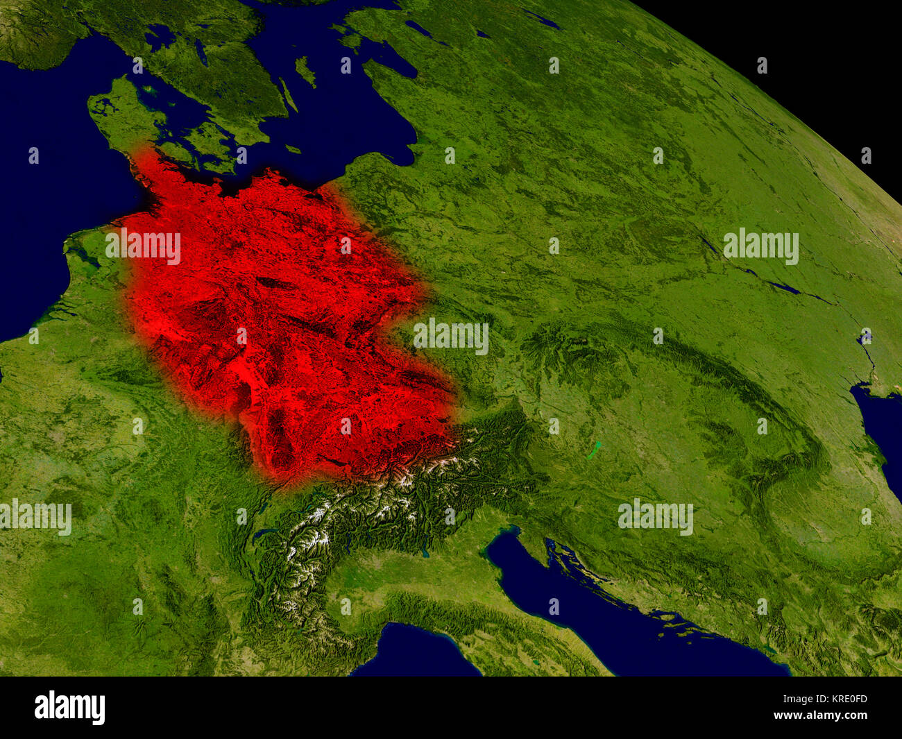 Germany from space Stock Photo - Alamy