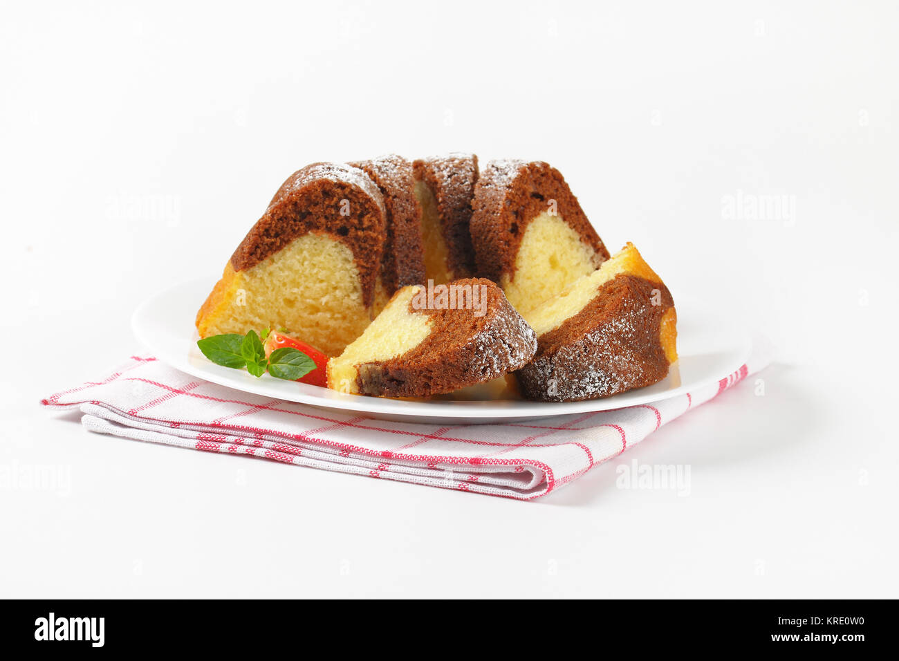 sliced marble bundt cake Stock Photo - Alamy
