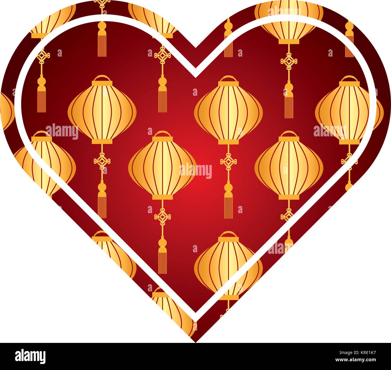 heart love lantern decoration pattern Stock Vector Image & Art - Alamy