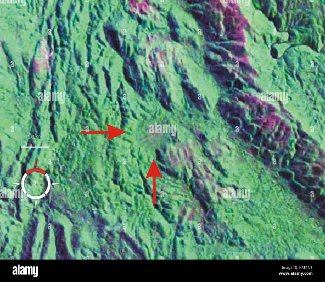 Darwin Crater Landsat Stock Photo - Alamy