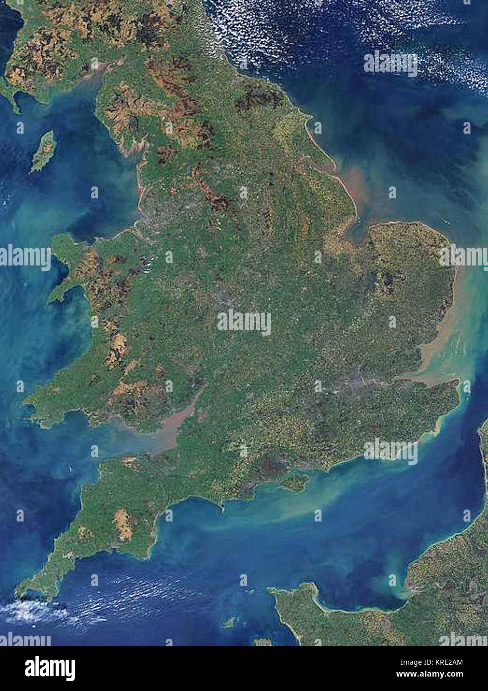 United Kingdom Satellite Image Stock Photo - Alamy