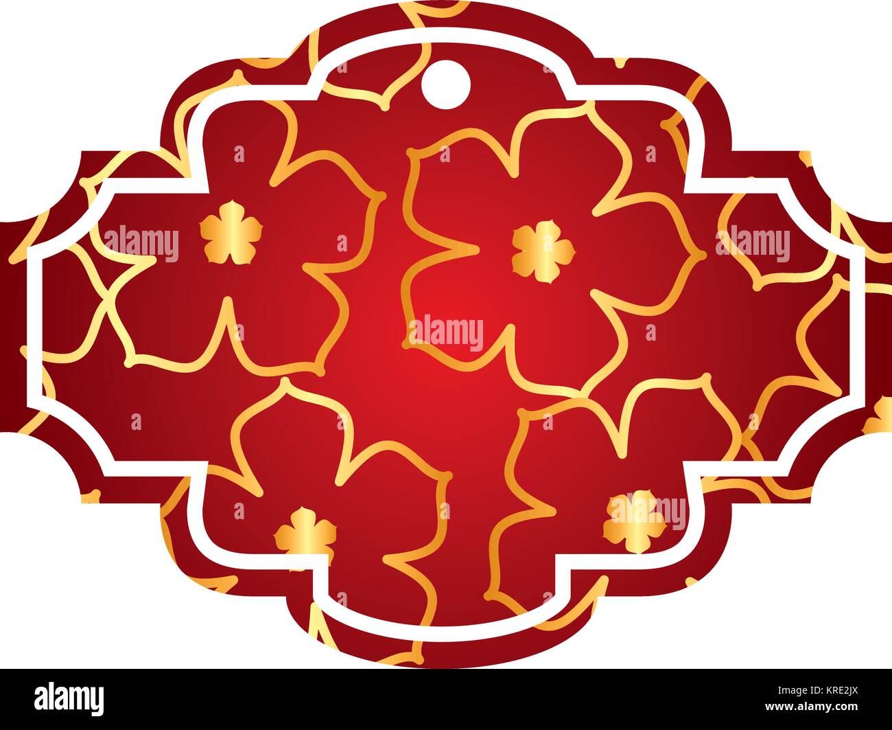 label flower sakura culture traditional pattern Stock Vector Image ...