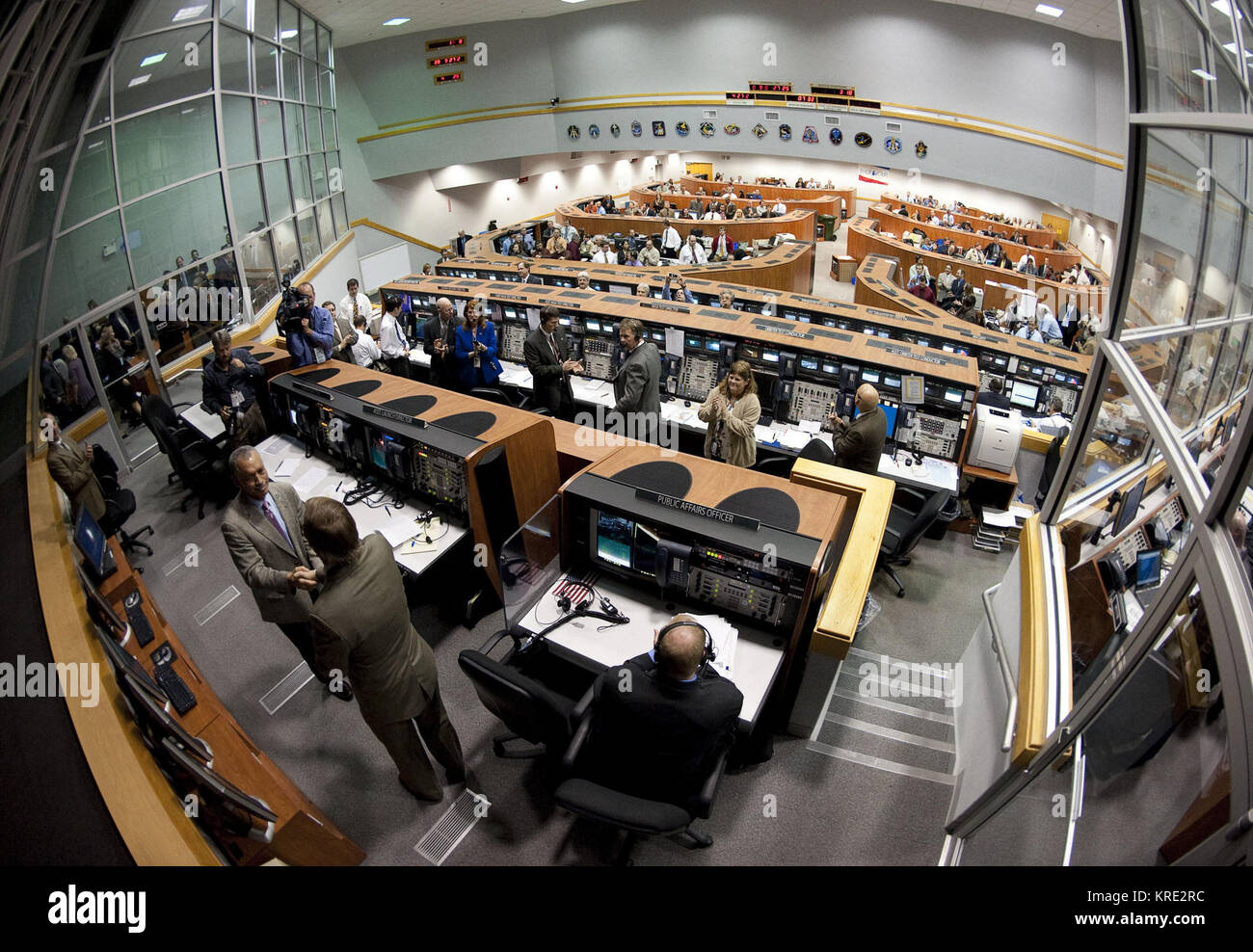 Firing Room Four Launch Control Center STS-130 Launch Stock Photo - Alamy