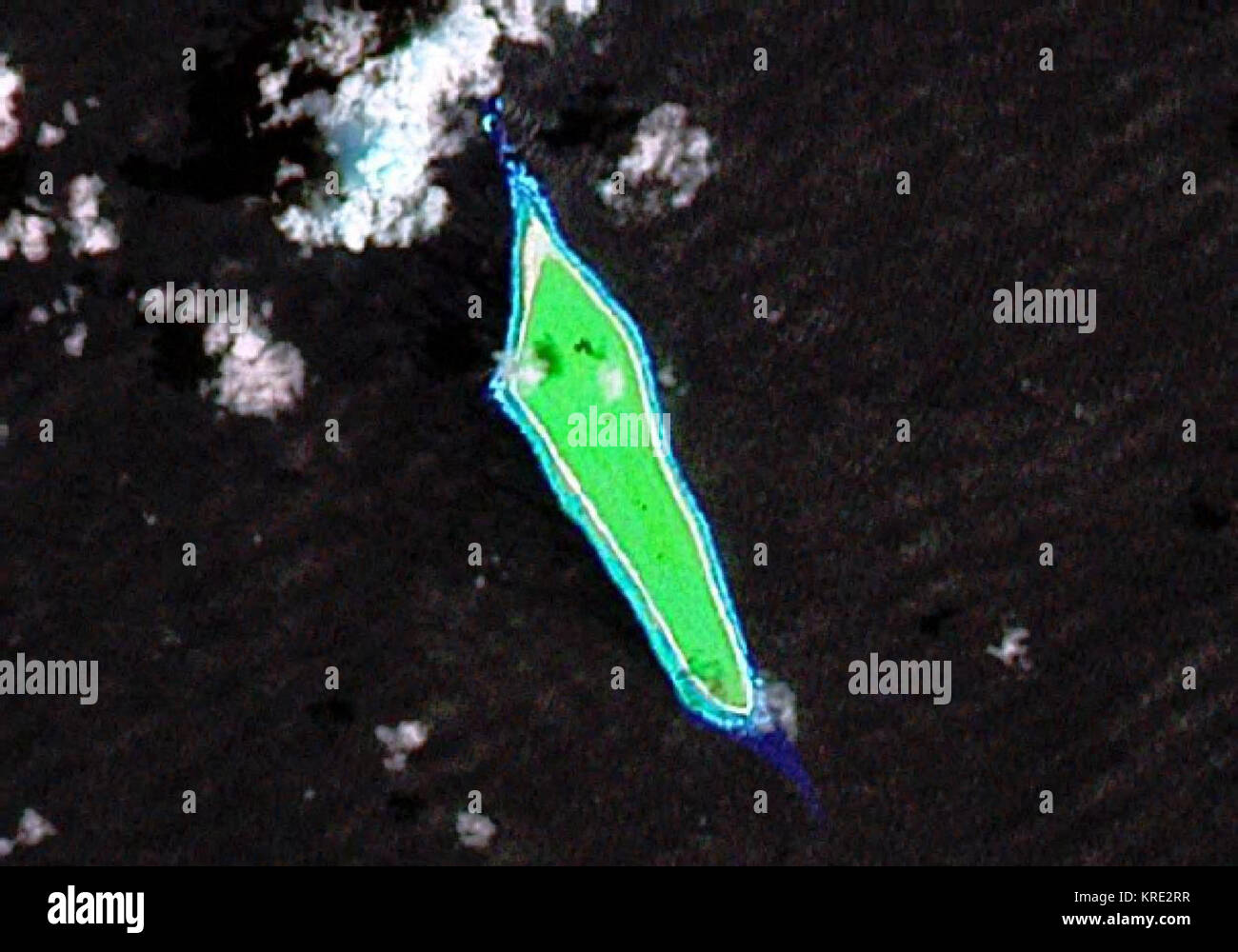 Flint Island Landsat Stock Photo - Alamy