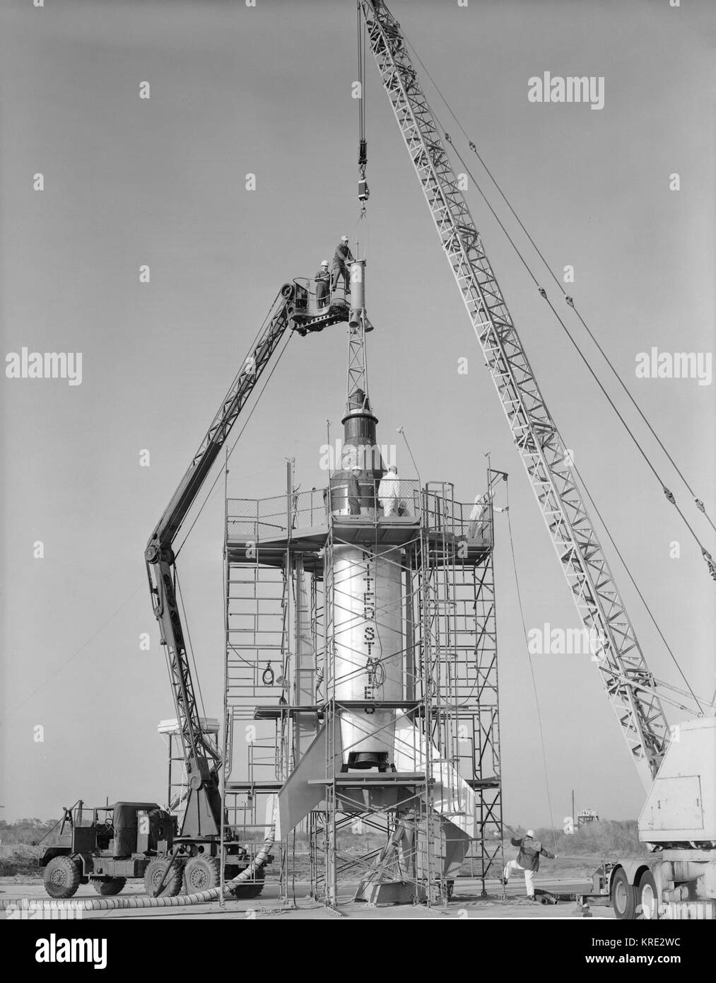 Little Joe 5B - capsule mating - S61-01663 Stock Photo - Alamy