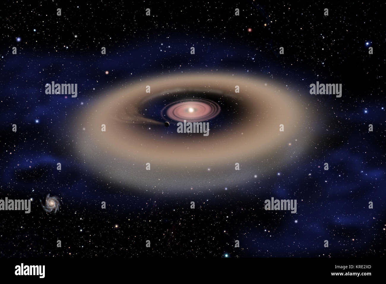 Gas giant forms from stellar gas - dust Stock Photo - Alamy