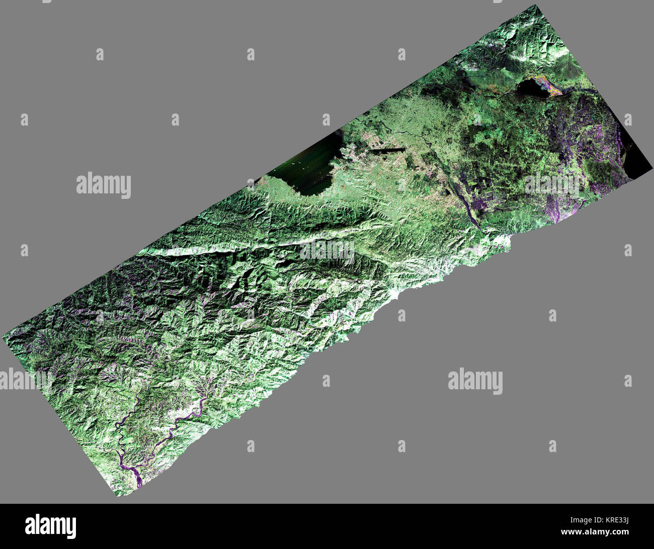 Haiti fault satellite image Stock Photo - Alamy