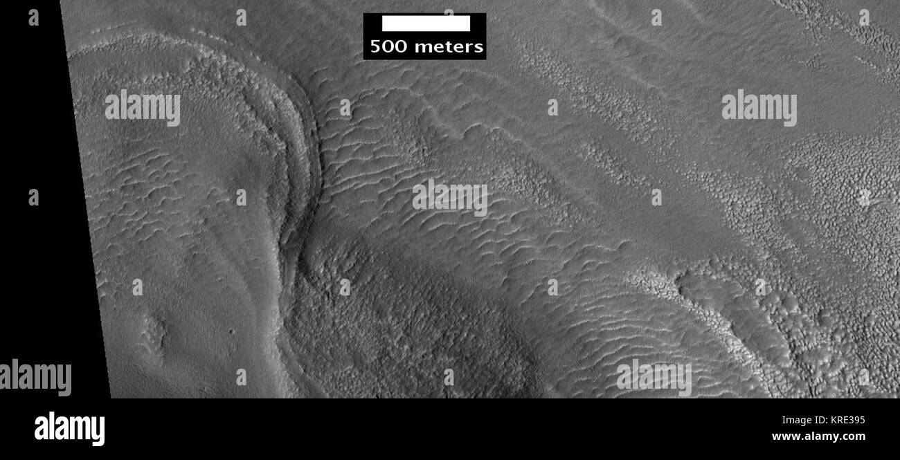 Glacier moraine in Deuteronilus Mensae Stock Photo - Alamy