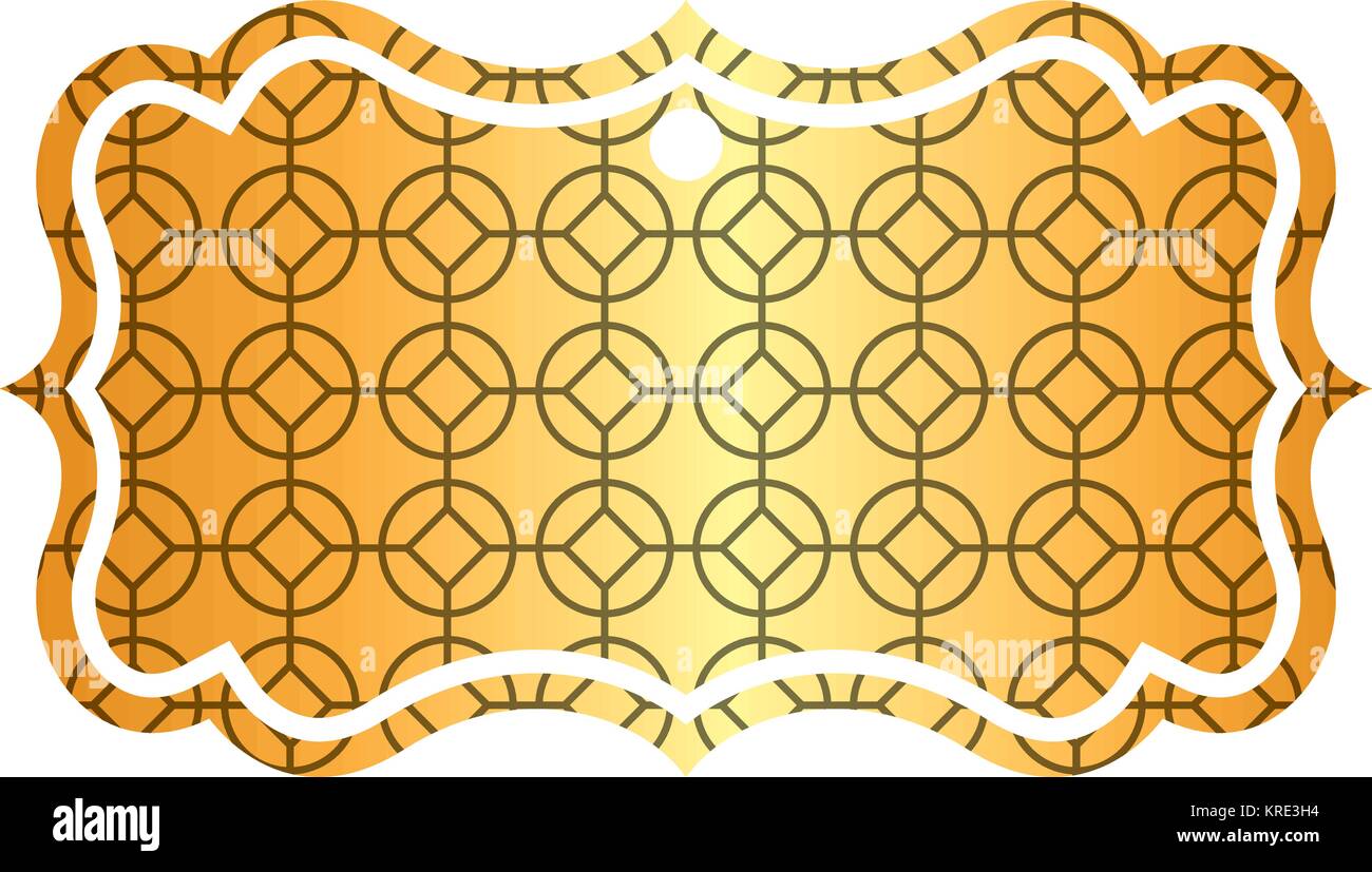 label classic rounded and rhombus style pattern Stock Vector Image ...