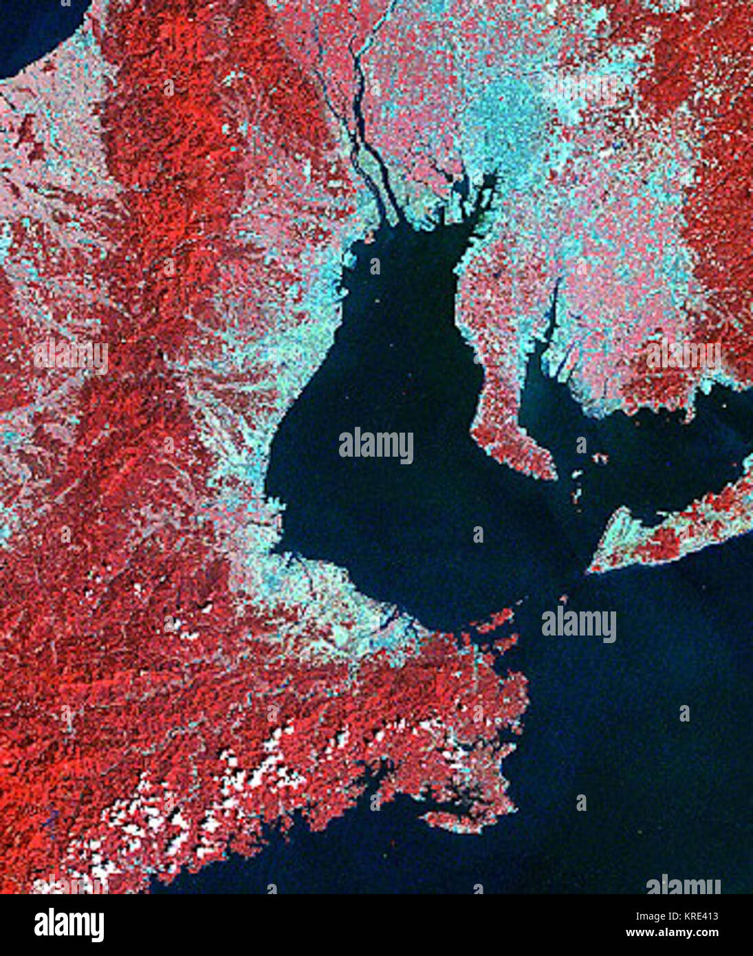 Ise bay landsat Stock Photo - Alamy