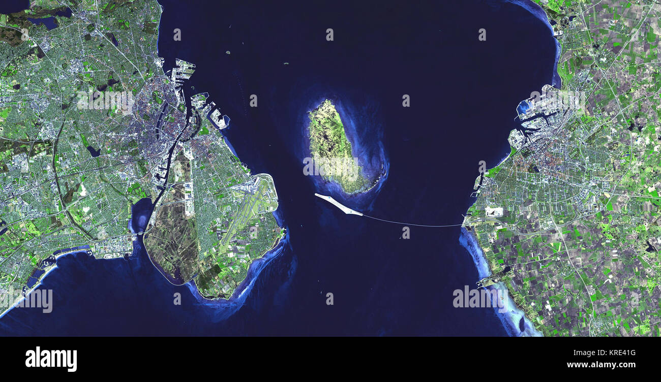 Oresund bridge NASA ASTER Stock Photo - Alamy