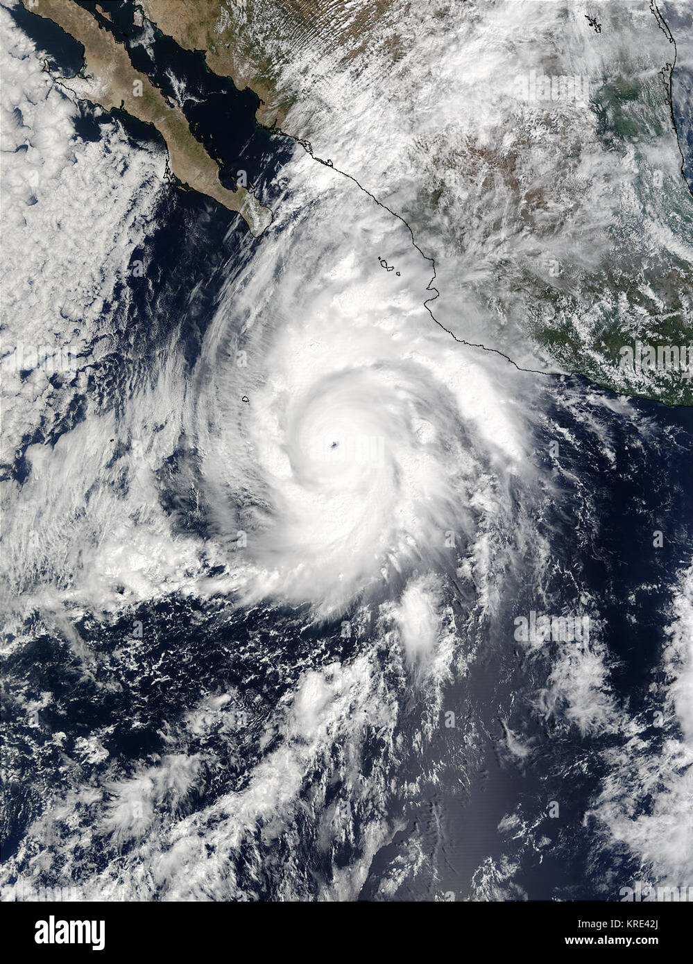 Hurricane Kenna with borders Stock Photo - Alamy