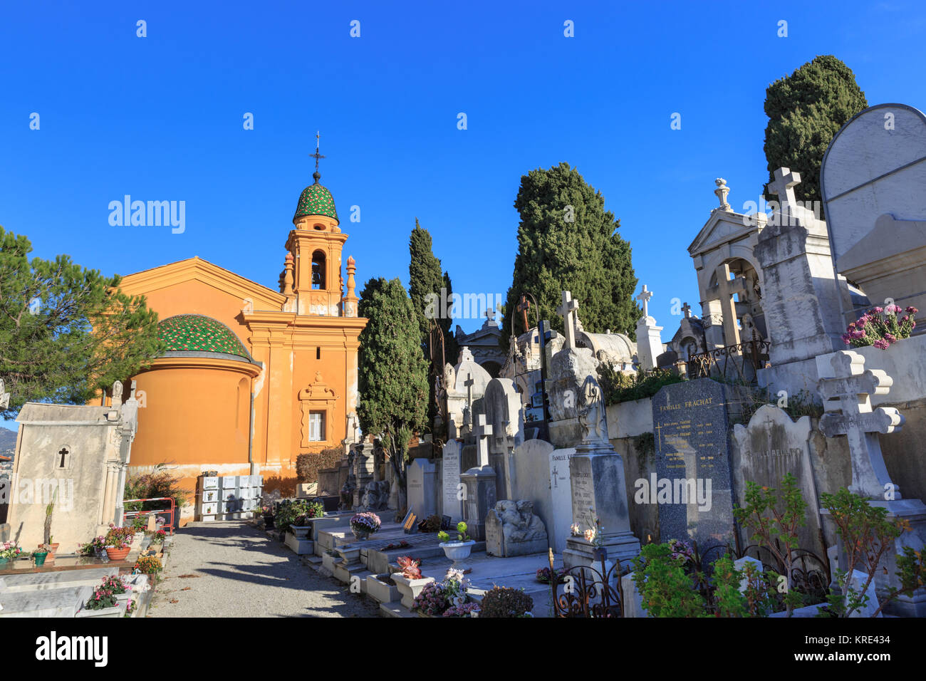 The Chapel at Cimetière du Château and cemetery, graveyard in Castle ...