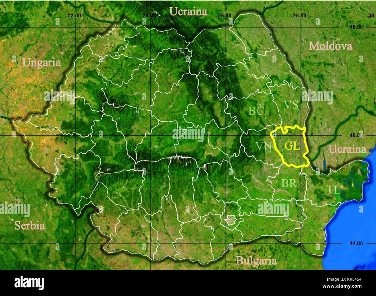 Galati map hi-res stock photography and images - Alamy