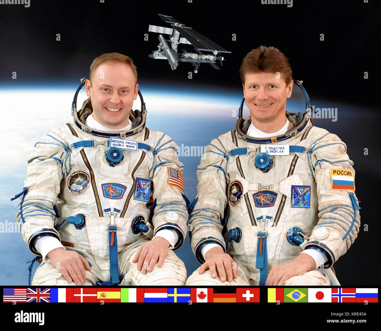 ISS Expedition 9 crew Stock Photo - Alamy