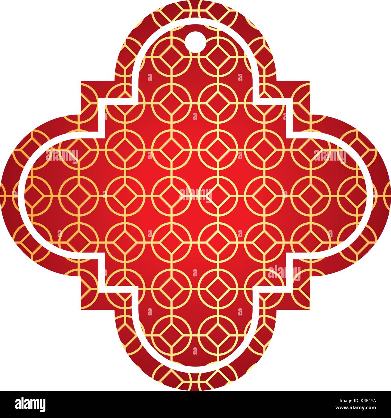 tag chinese rounded and rhombus style pattern icon Stock Vector Image ...