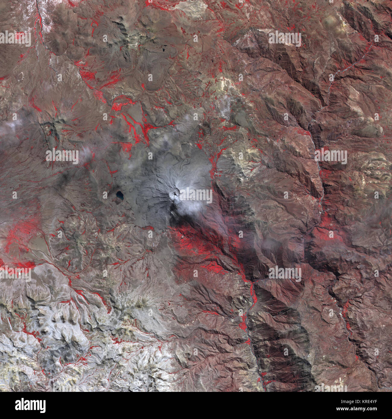 Satellietfoto Mount Ubinas 2006 Stock Photo - Alamy