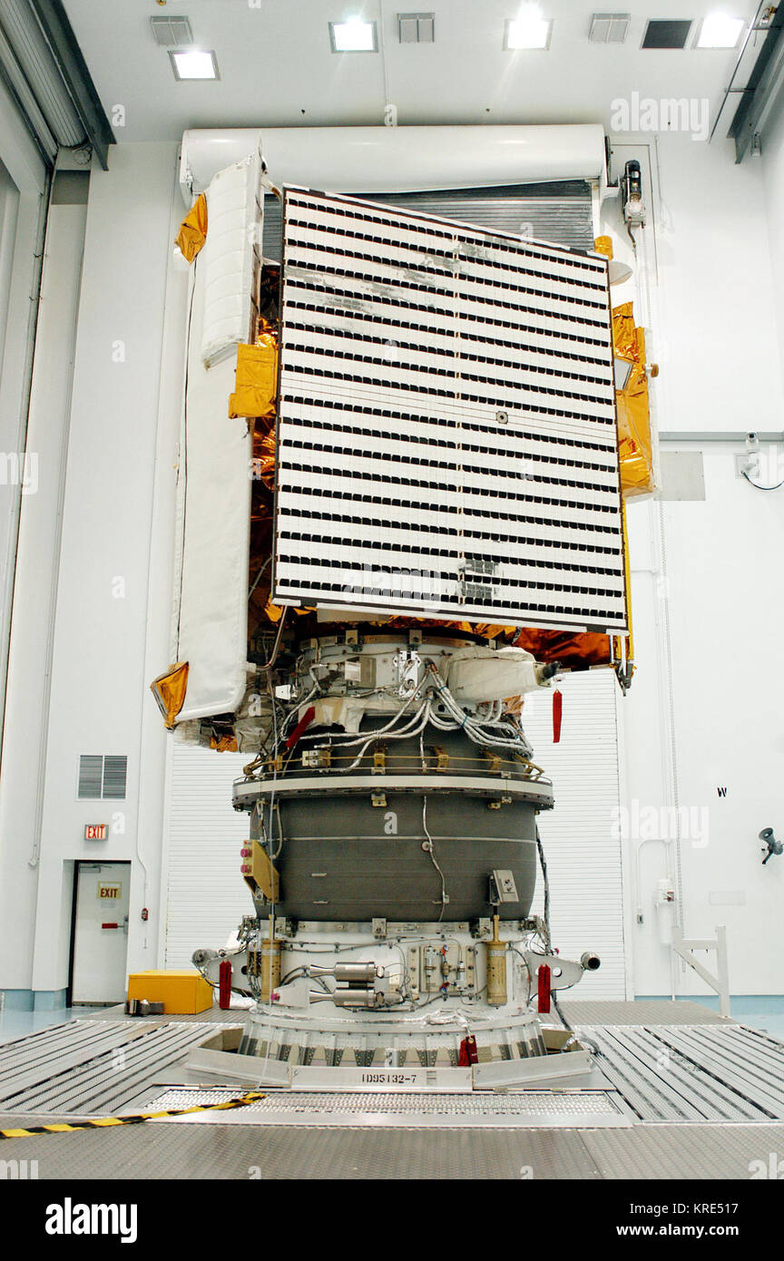 MESSENGER on the Delta II 7925 H third stage Stock Photo - Alamy
