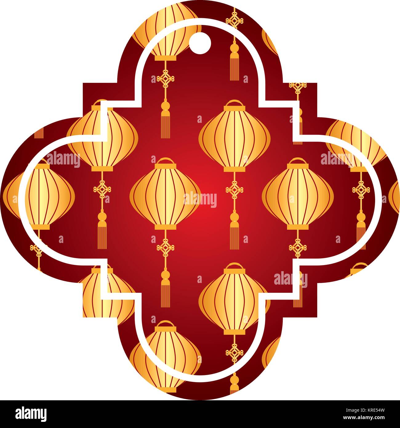 tag chinese lantern decoration pattern icon Stock Vector Image & Art ...