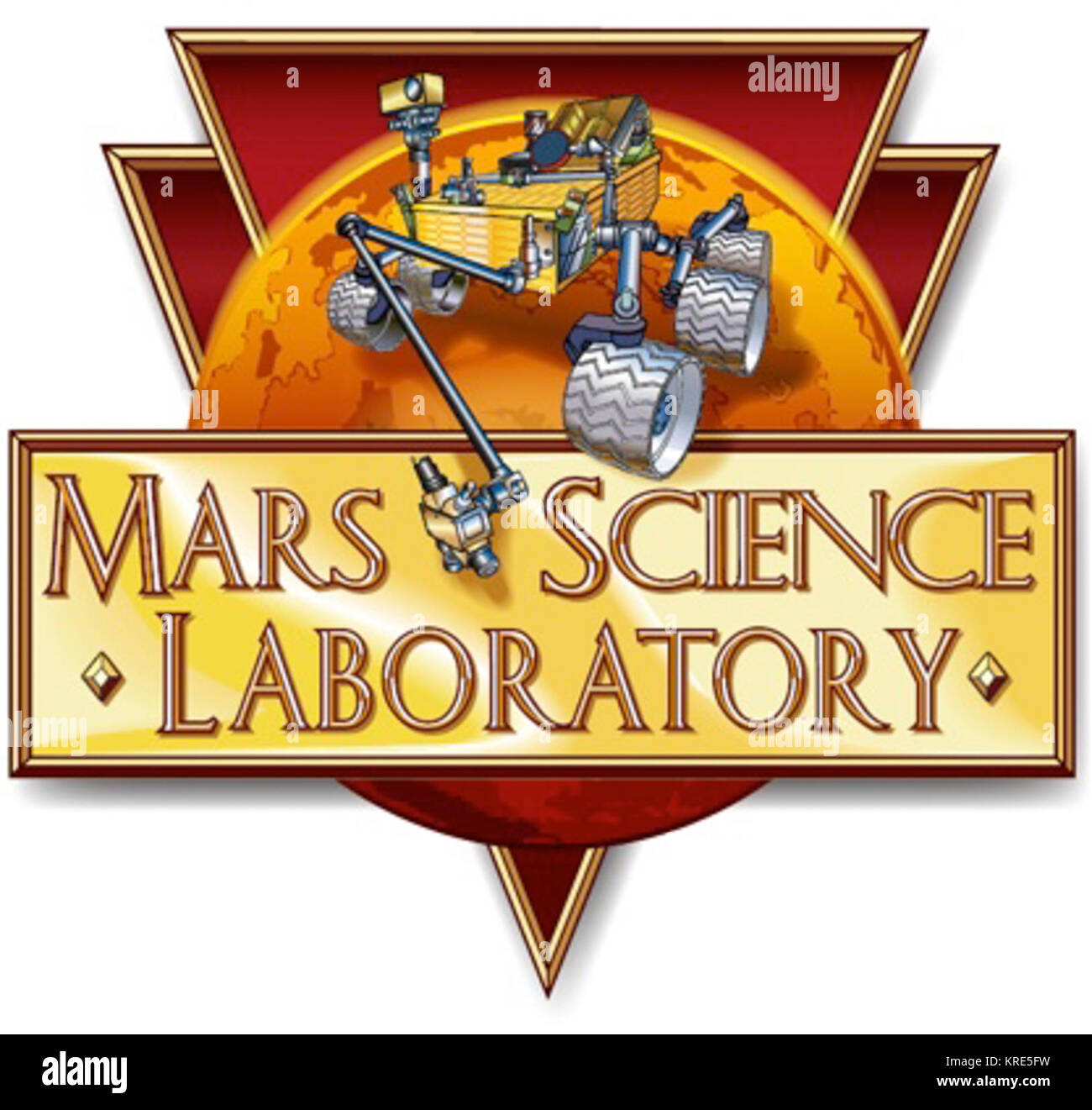 Mars Science Laboratory mission logo Stock Photo - Alamy