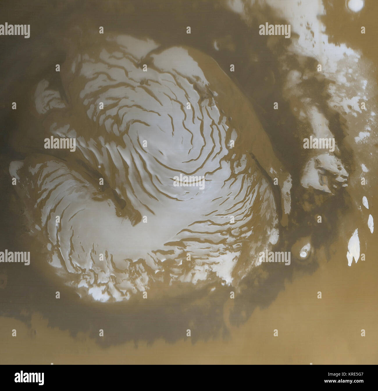 Martian north polar cap Stock Photo - Alamy