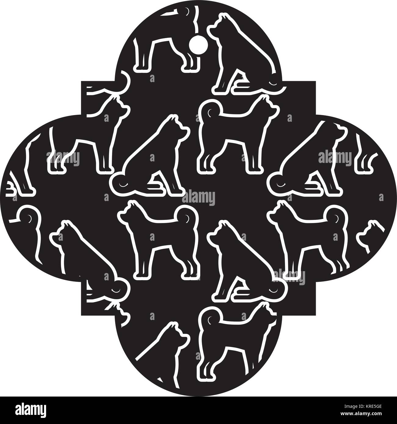 tag chinese dog zodiac calendar pattern icon Stock Vector Image & Art ...