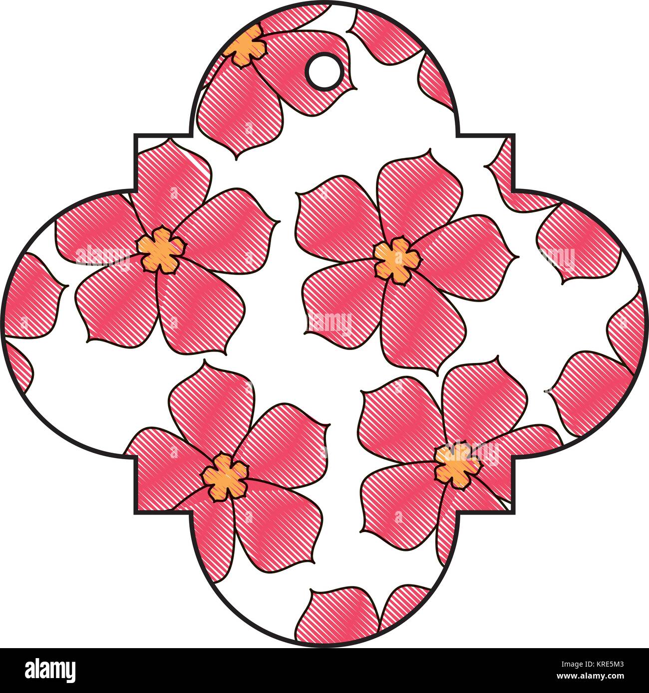 tag chinese flower sakura decoration icon Stock Vector Image & Art - Alamy