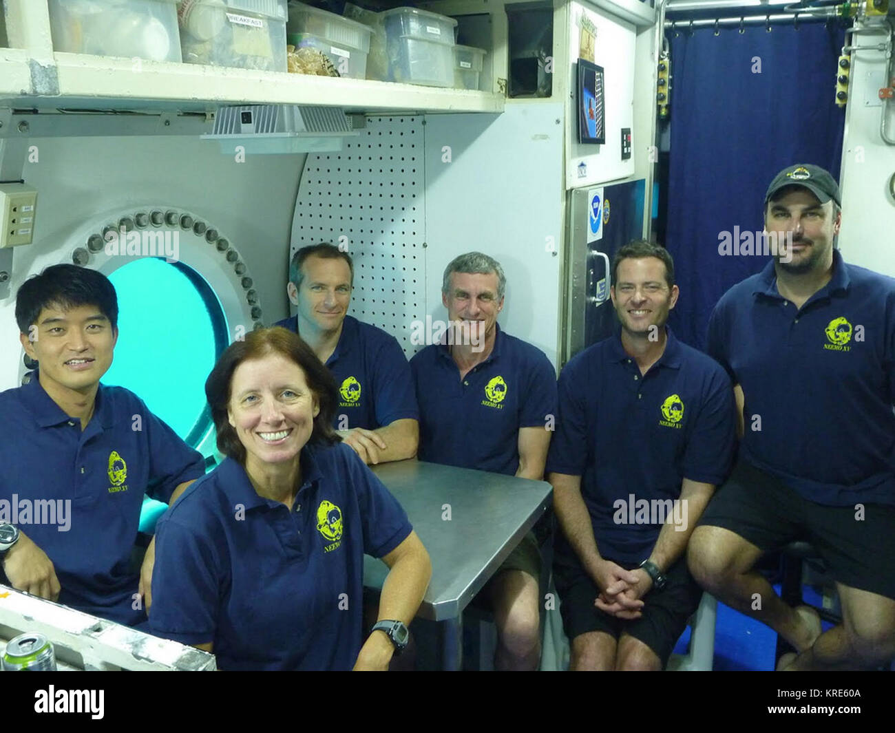 NEEMO 15 crew final hab shot Stock Photo - Alamy