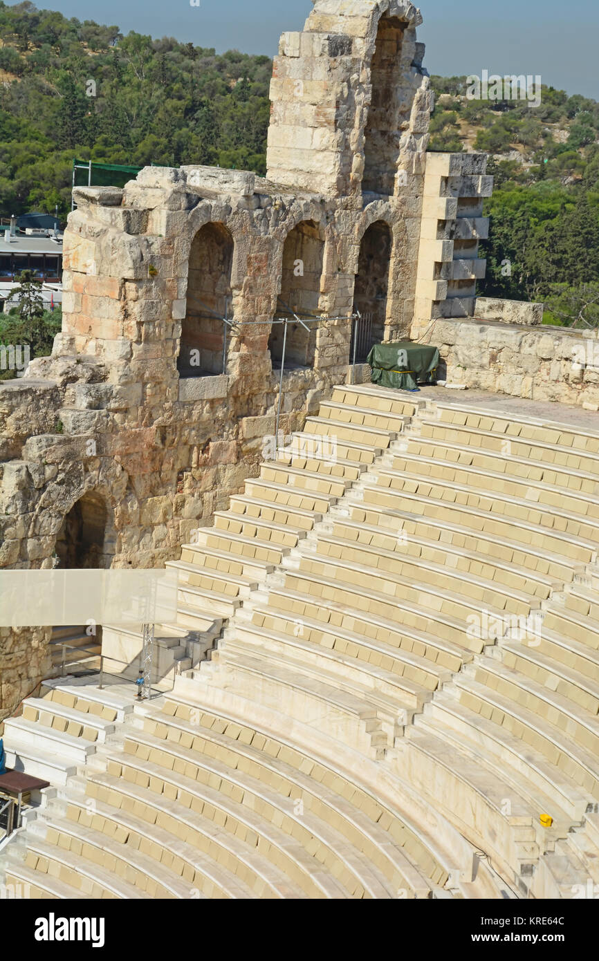 Ancient Odeon of Herodes Atticus just below the ancient acropolis of ...