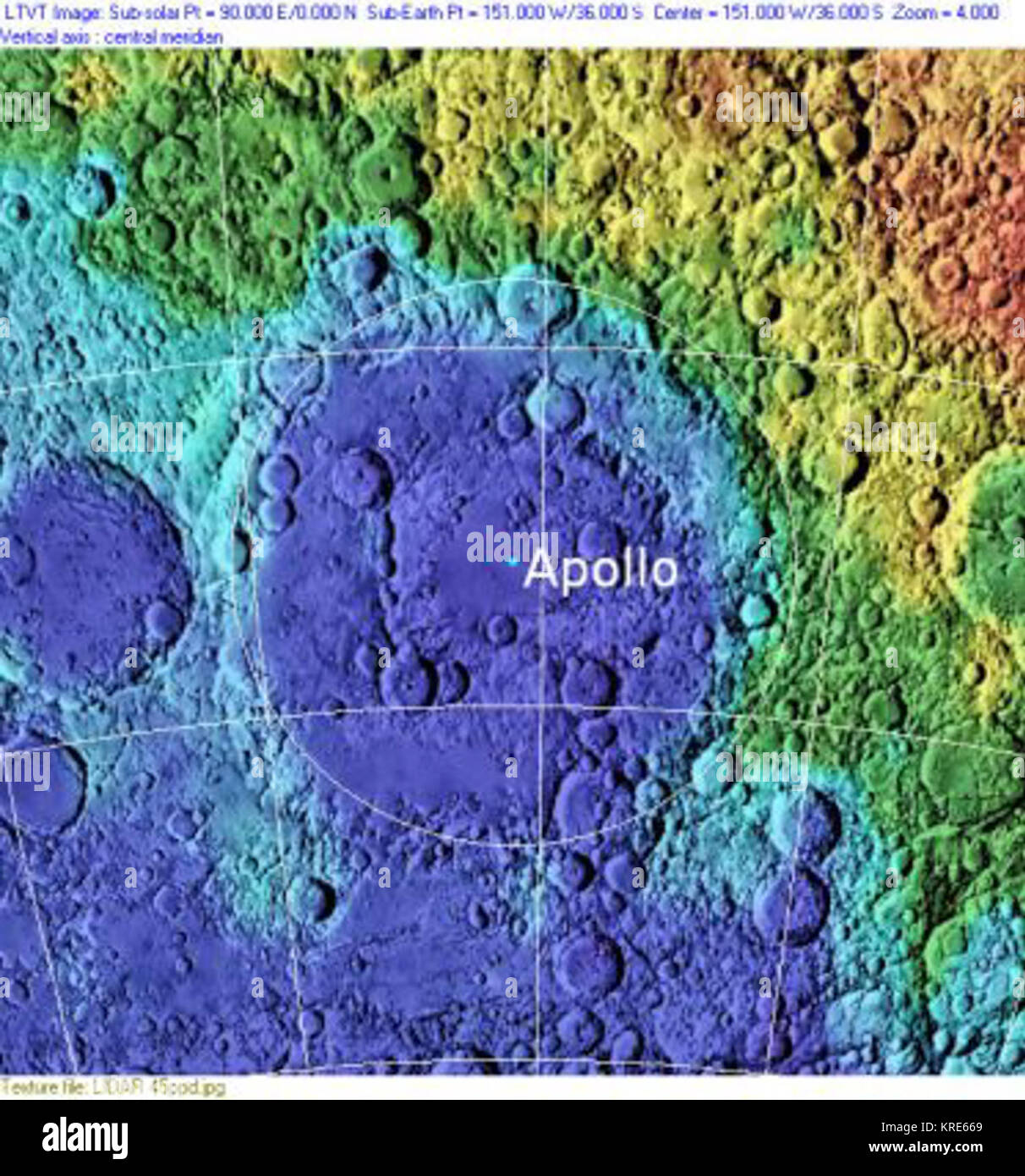 Normal Apollo Basin LIDAR LTVT Stock Photo - Alamy