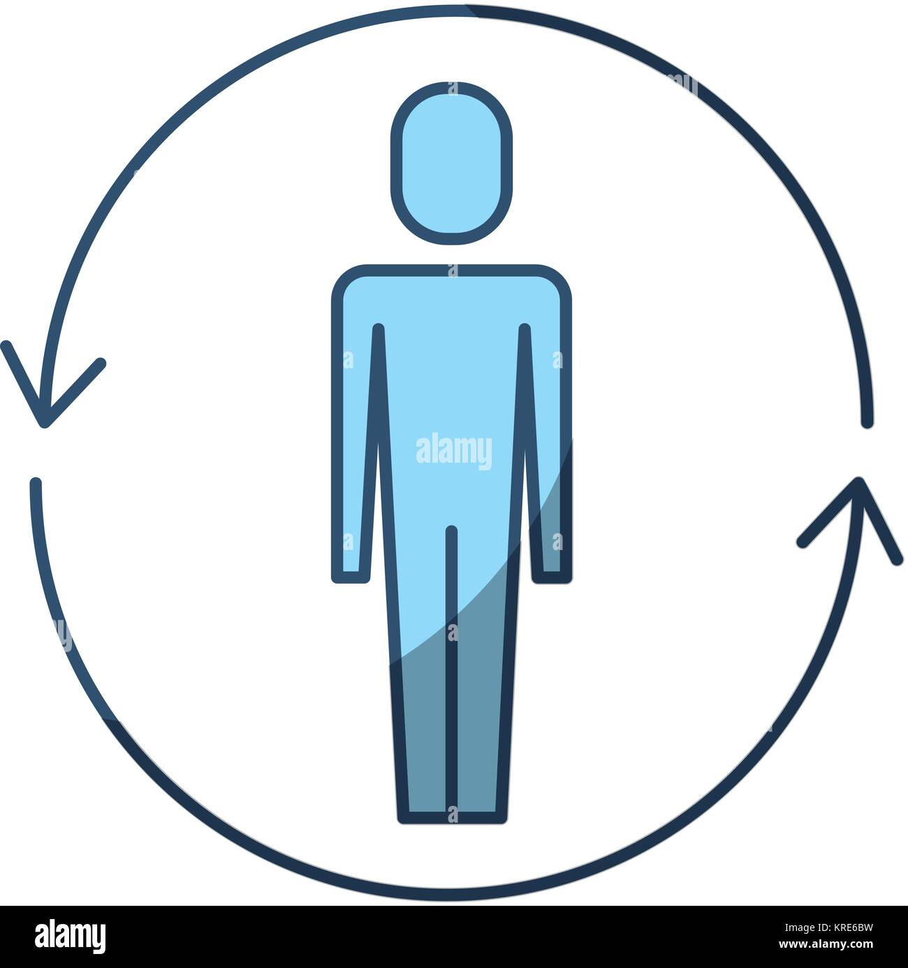 businessman with arrows around solution Stock Vector Image & Art - Alamy