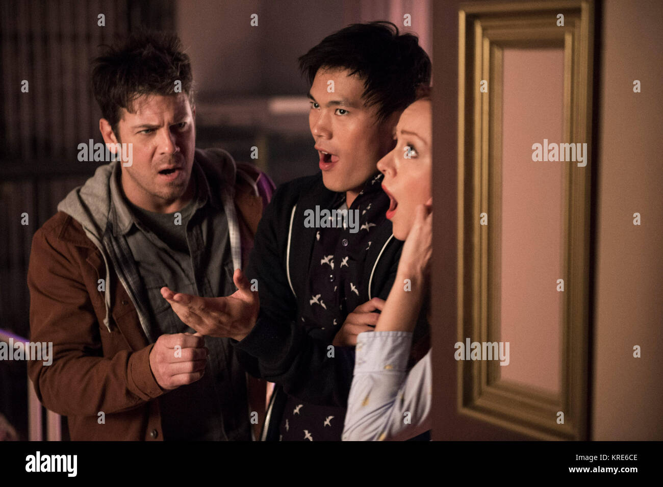 THE LIBRARIANS, l-r: Christian Kane, John Harlan Kim, Lindy Booth in ...