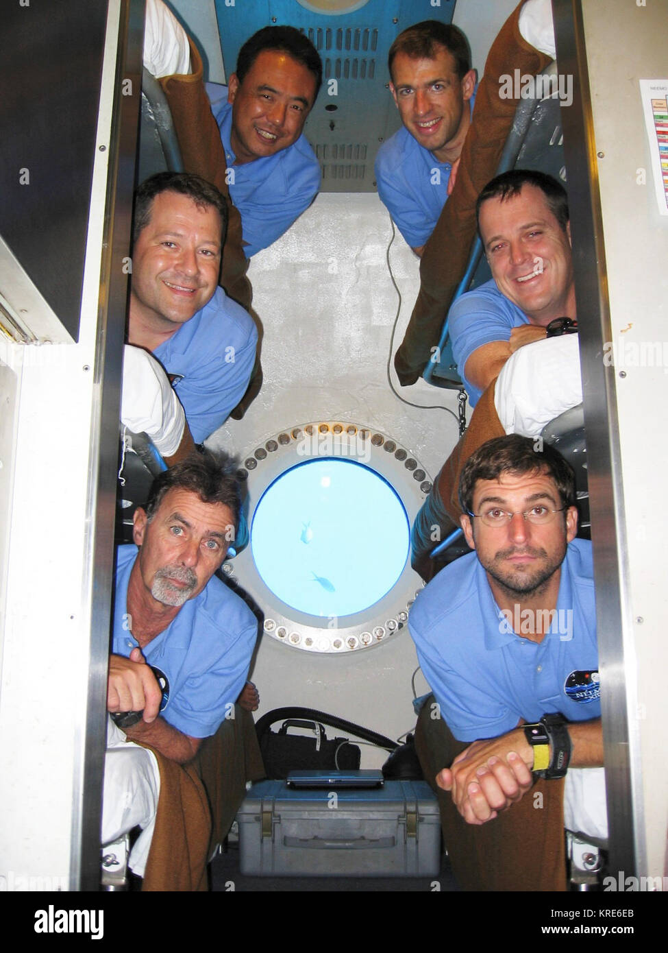 NEEMO 13 crew with hab techs 2 Stock Photo - Alamy