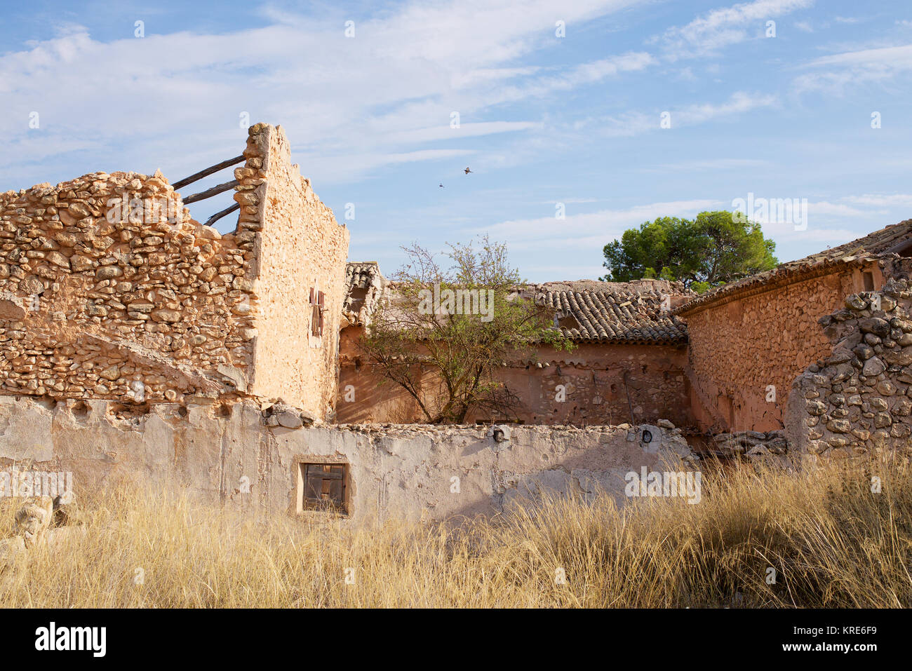A ruined old farmhouse in the countryside Stock Photo - Alamy