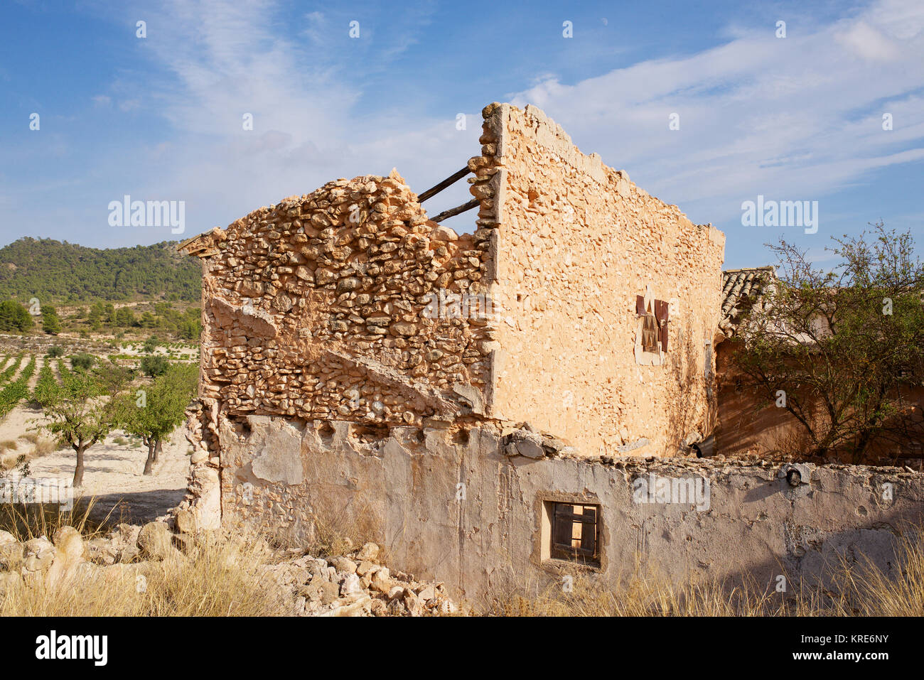 A ruined old farmhouse in the countryside Stock Photo - Alamy