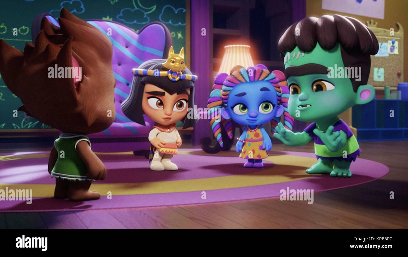 SUPER MONSTERS, (from left): Werewolf Kid, Cleo Graves, Zoe Walker ...